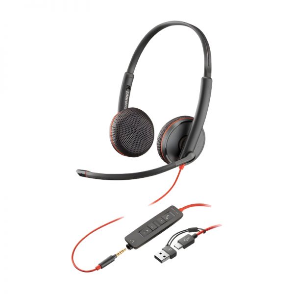 Poly Blackwire 3225 USB C Headset fur PC Mobilgerate